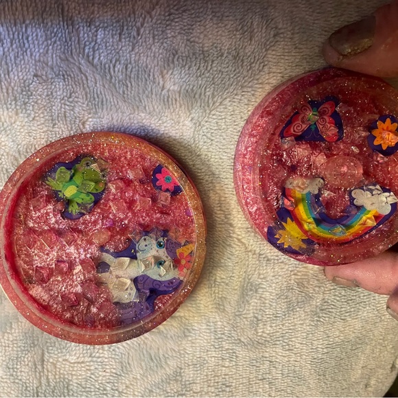 Hand Crafted | Art | Handmade Resin Flower Grinder Rainbow Unicorn ...